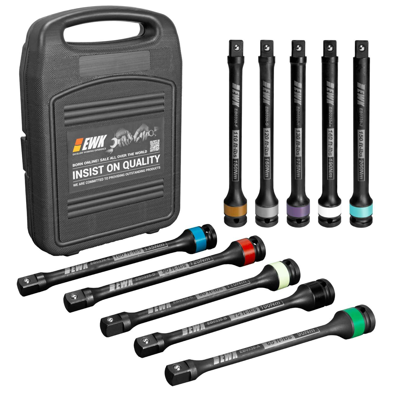 10 Pcs 1/2" Torque Limiting Stick, 65 - 150 Ft-lb | EWK