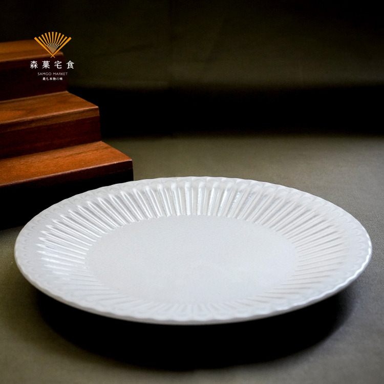森菓宅食｜shush Grace 24cm淺盤/古樸白
