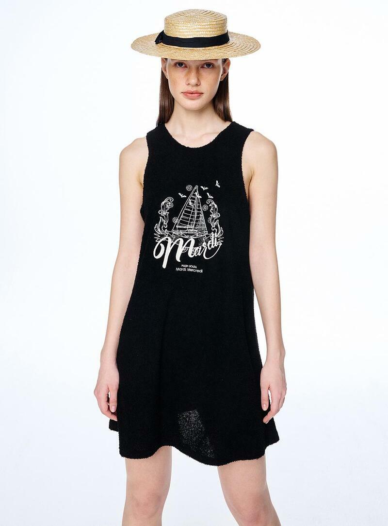 Mardi Mercredi TERRY MINI SLEEVELESS DRESS BON VOYAGE_B