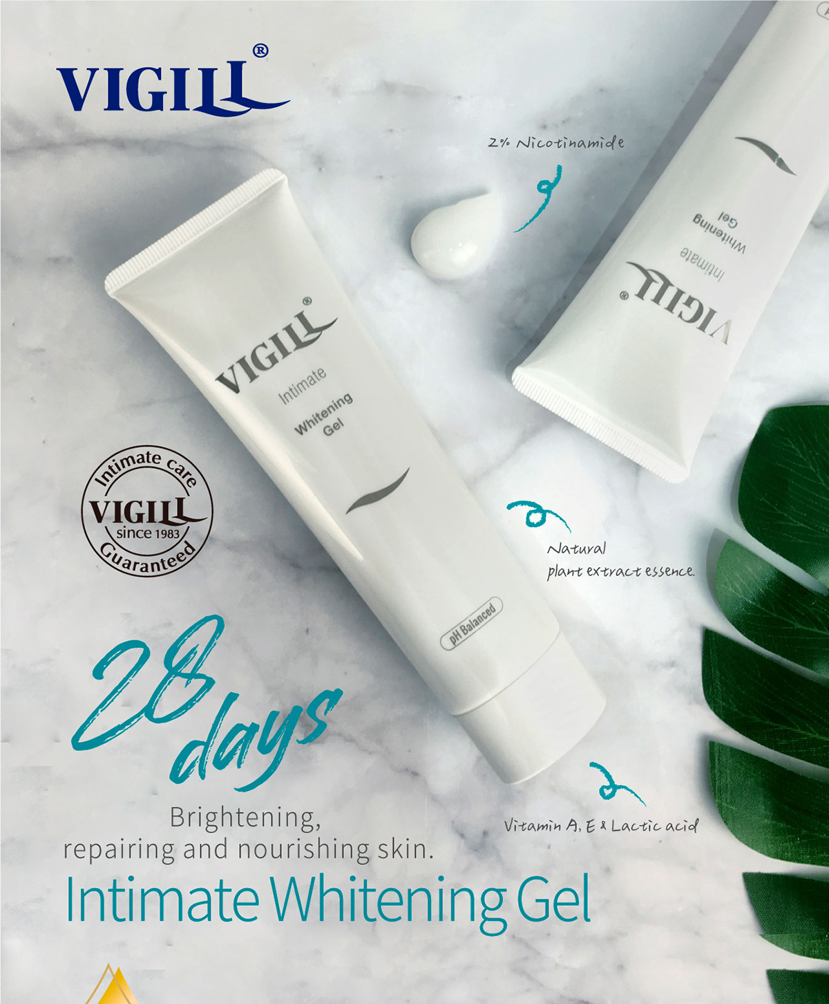 VIGILL Feminine Wash+ Whitening Gel + Cream 【Trio Set】