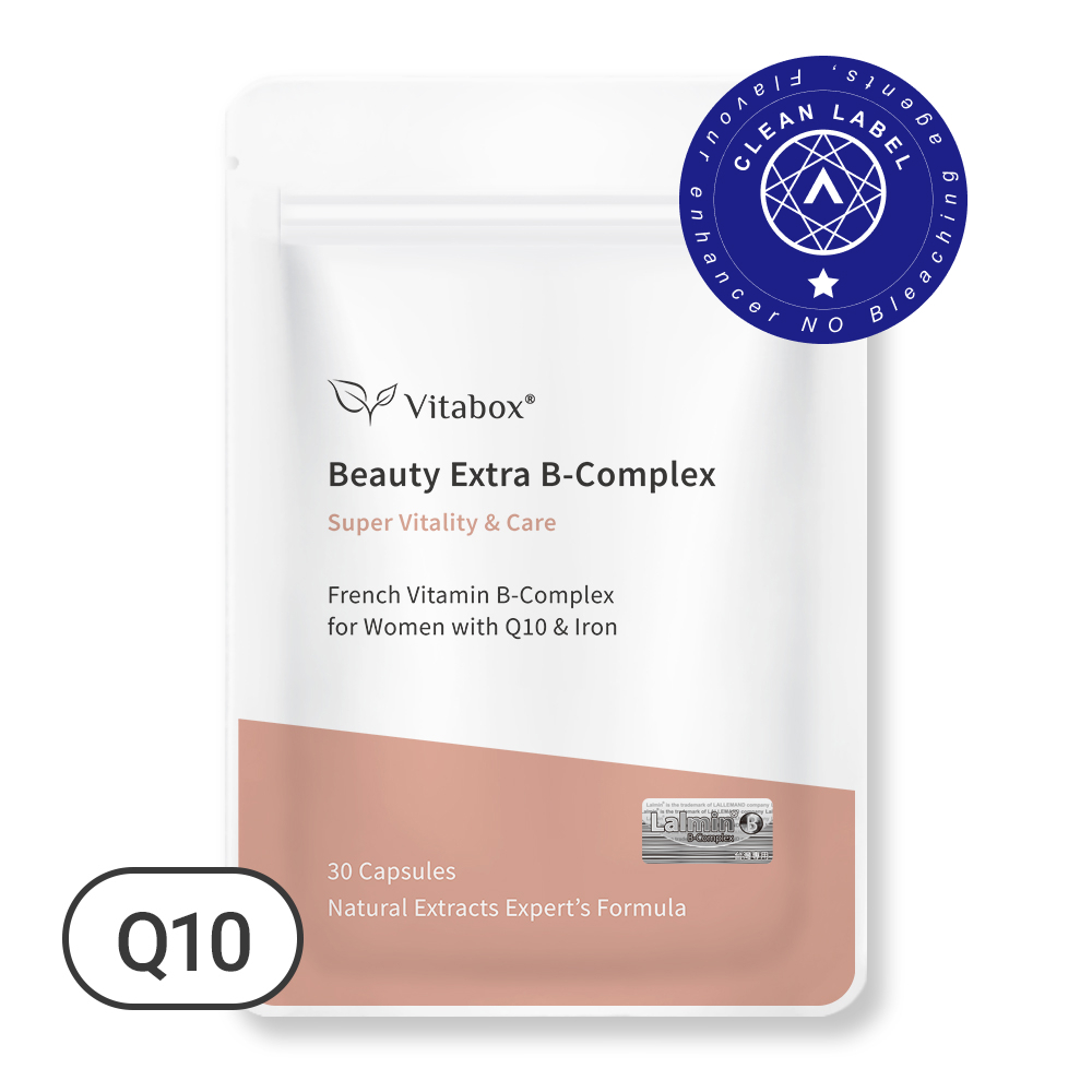 女性天然酵母維生素B群+Q10+專利鐵 - VITABOX®【美妍專科】