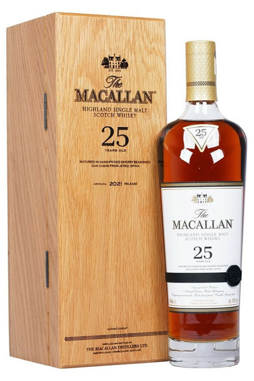 macallan 25 year old sherry oak 2021 -700ml