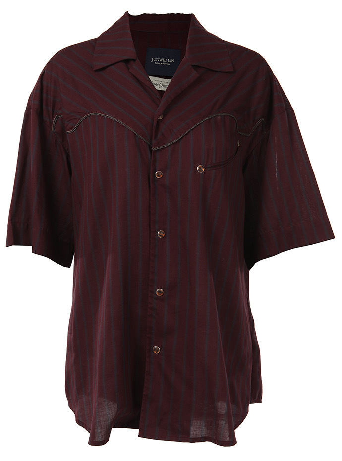 【二手】JUNWEI LIN 超大款條紋襯衫 S