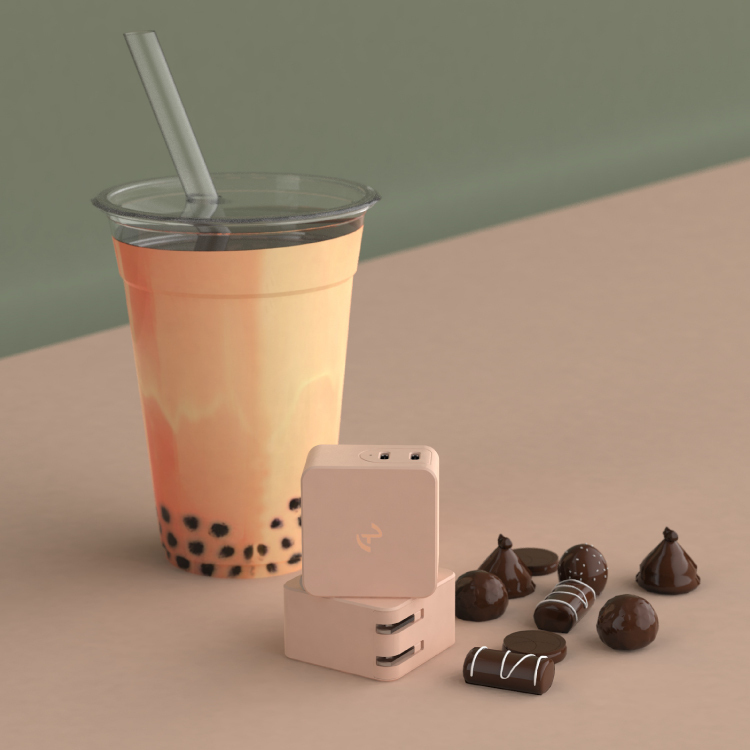 Onemore-Allite A1 65W氮化鎵快充-奶茶色