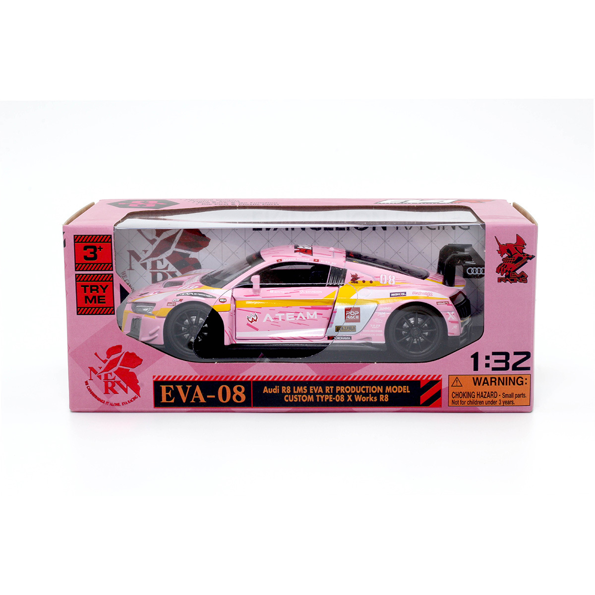 合金模型車 - 1:32 Audi R8 LMS EVA RT 8號機