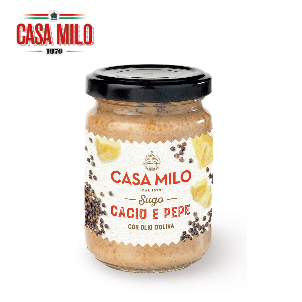 CASA MILO 義大利黑胡椒起司麵醬 130g Sugo Cacio e pepe 義大利麵必備