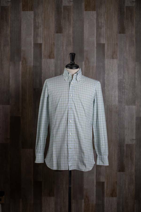 Pre-Owned ｜ Brio x Avino Mini Check Spread Collar Shirt