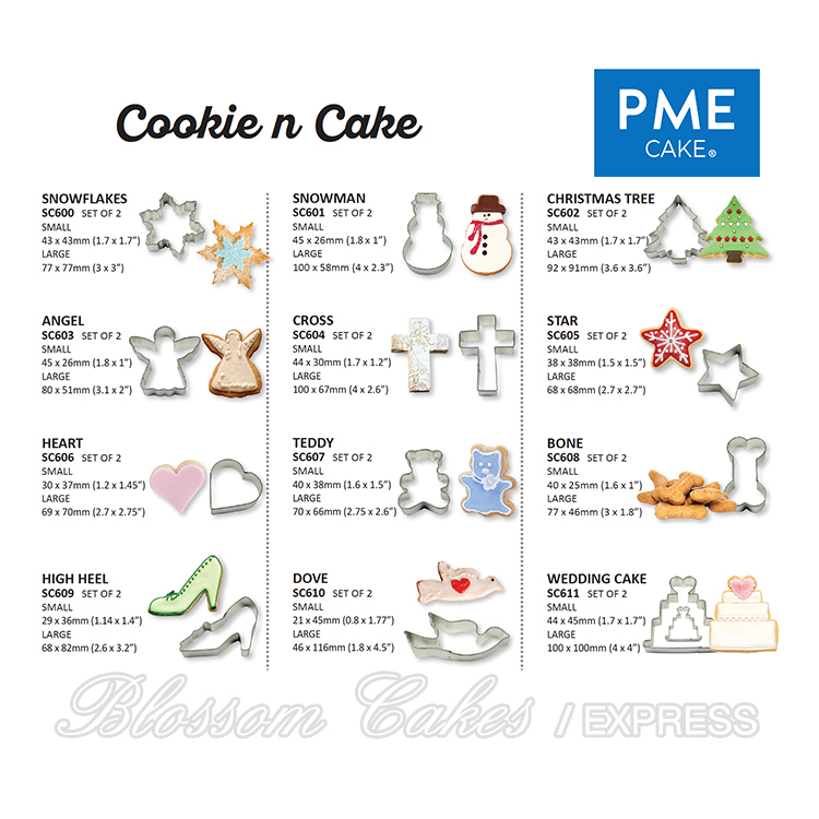 PME Cookie & Cake Cutters, Set of 2 (21 designs to choo