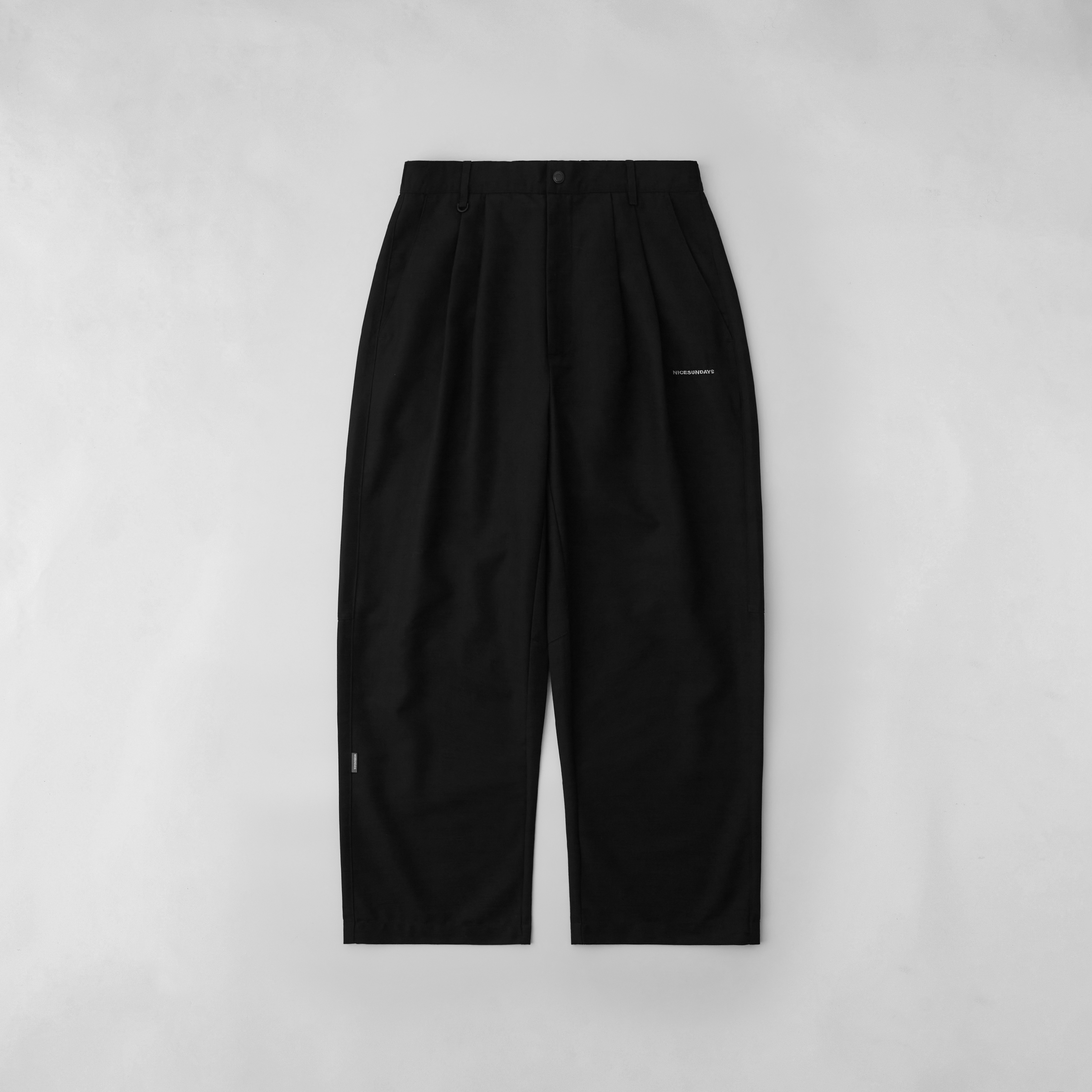 Straight-Leg Logo Pants / Black
