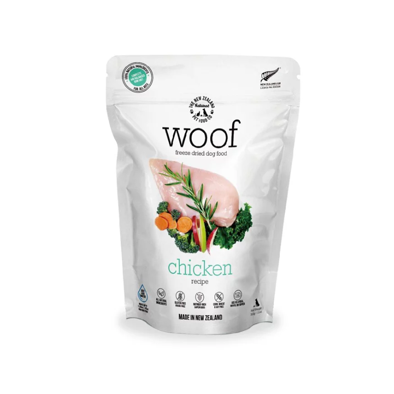 【鮮開凍 NZ Natural】woof狗狗冷凍乾燥生食餐｜雞肉｜狗冷凍脫水乾糧│HAPET好寵-毛孩選物店