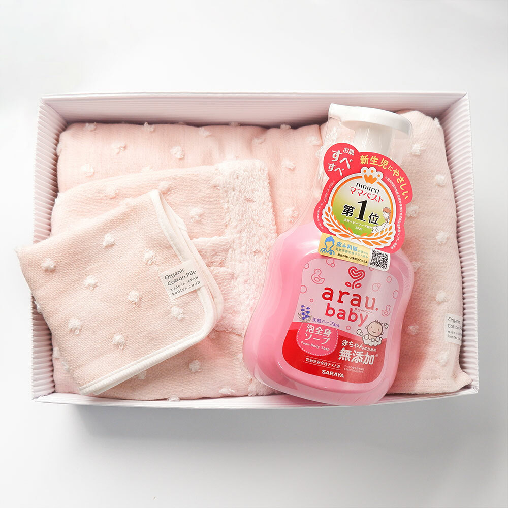 【kontex x arau baby】自然圓點新生洗沐浴禮盒