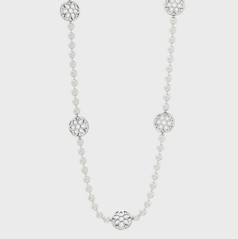 STATION CHAIN NECKLACE | STERLING SILVER