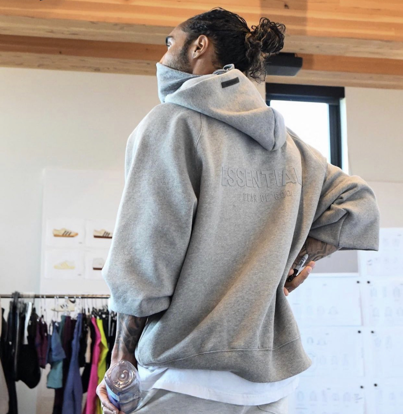 Fear of God Essentials Pullover Hoodie Dark Heather Oat