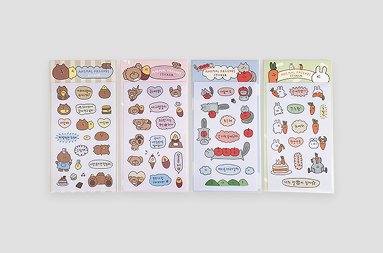 SECOND MORNING Semo Animal Friends Stickers 動物造型貼紙