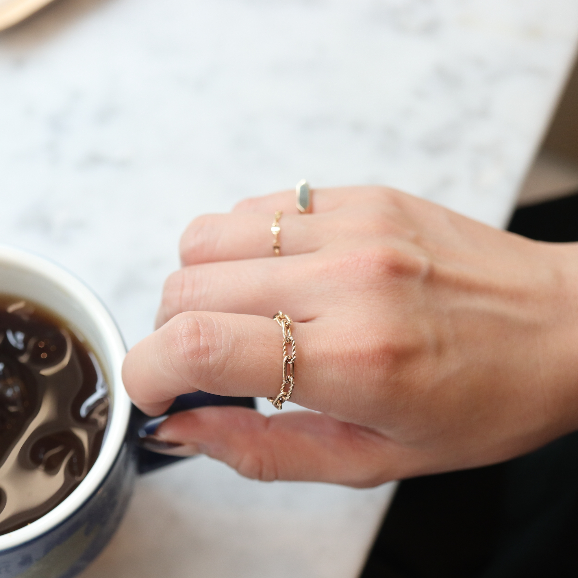 14K Large Chain Ring 粗鍊戒