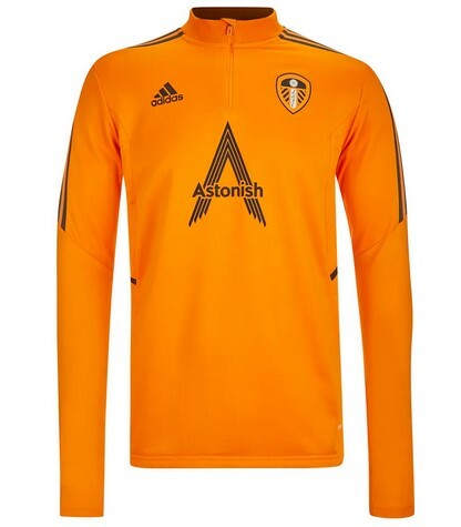 2022 Leeds United Training 1/4 Zip Orange