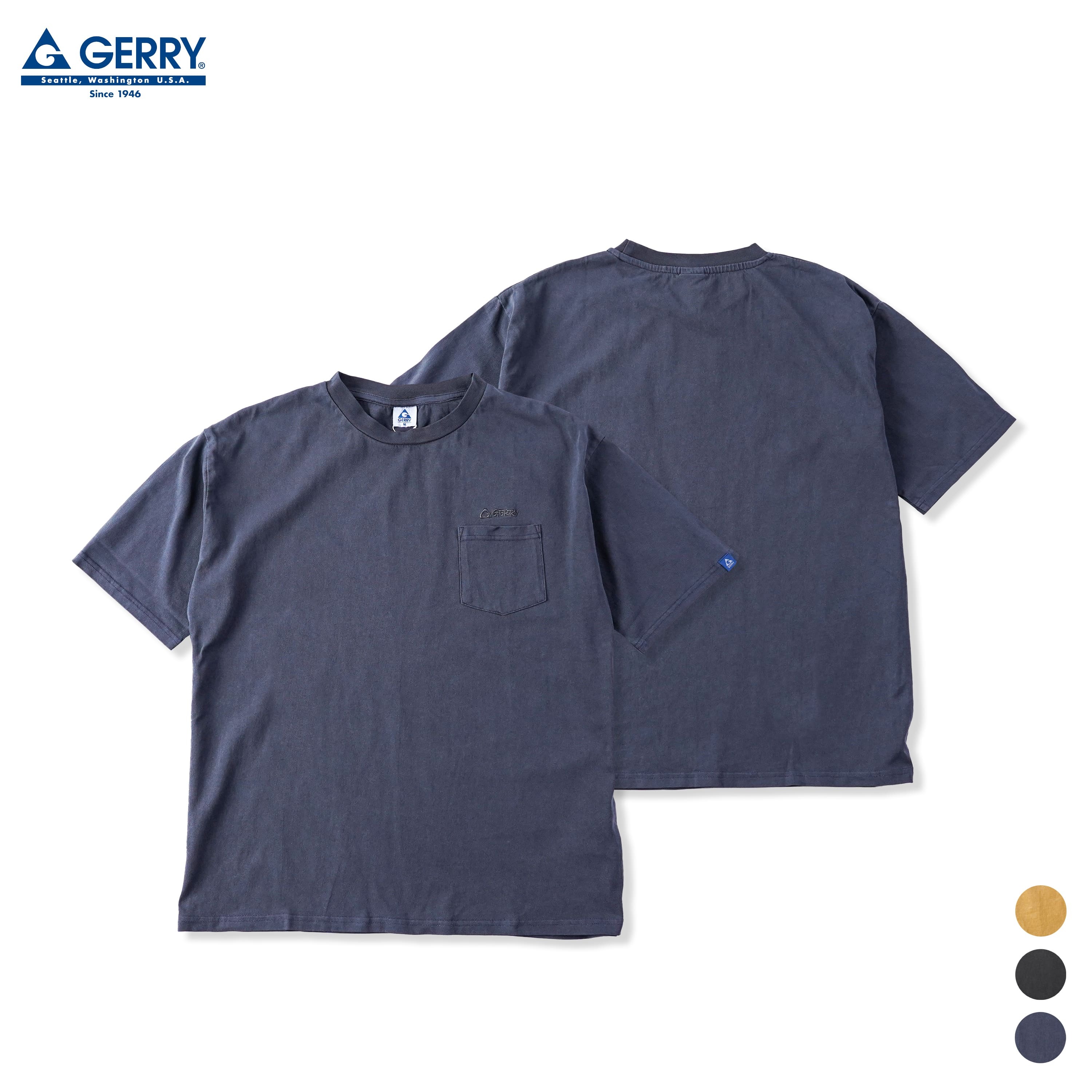 【GERRY】PRINT TEE 重磅 水洗 做舊 復古 口袋T 3色