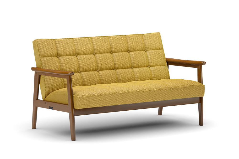 Karimoku60 K Chair 雙人芥末黃沙發
