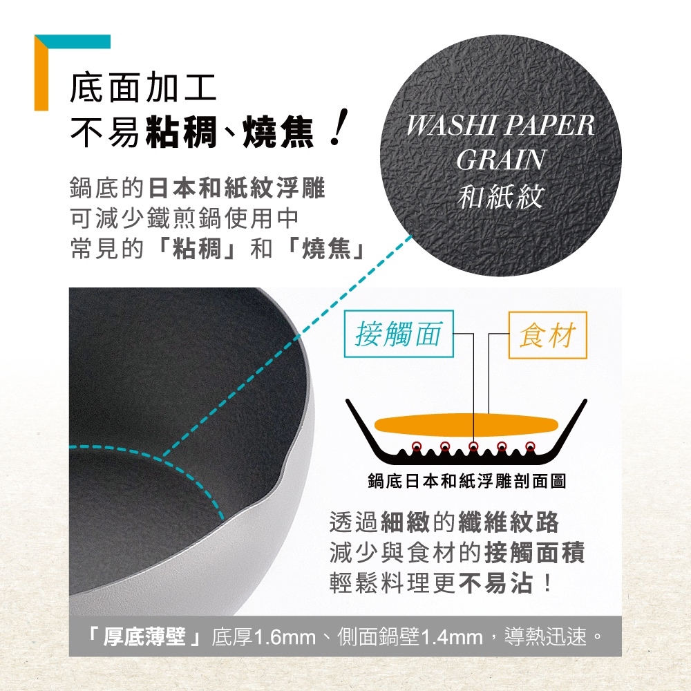 Arnest 中華鐵炒鍋_30cm 無塗層 日本製