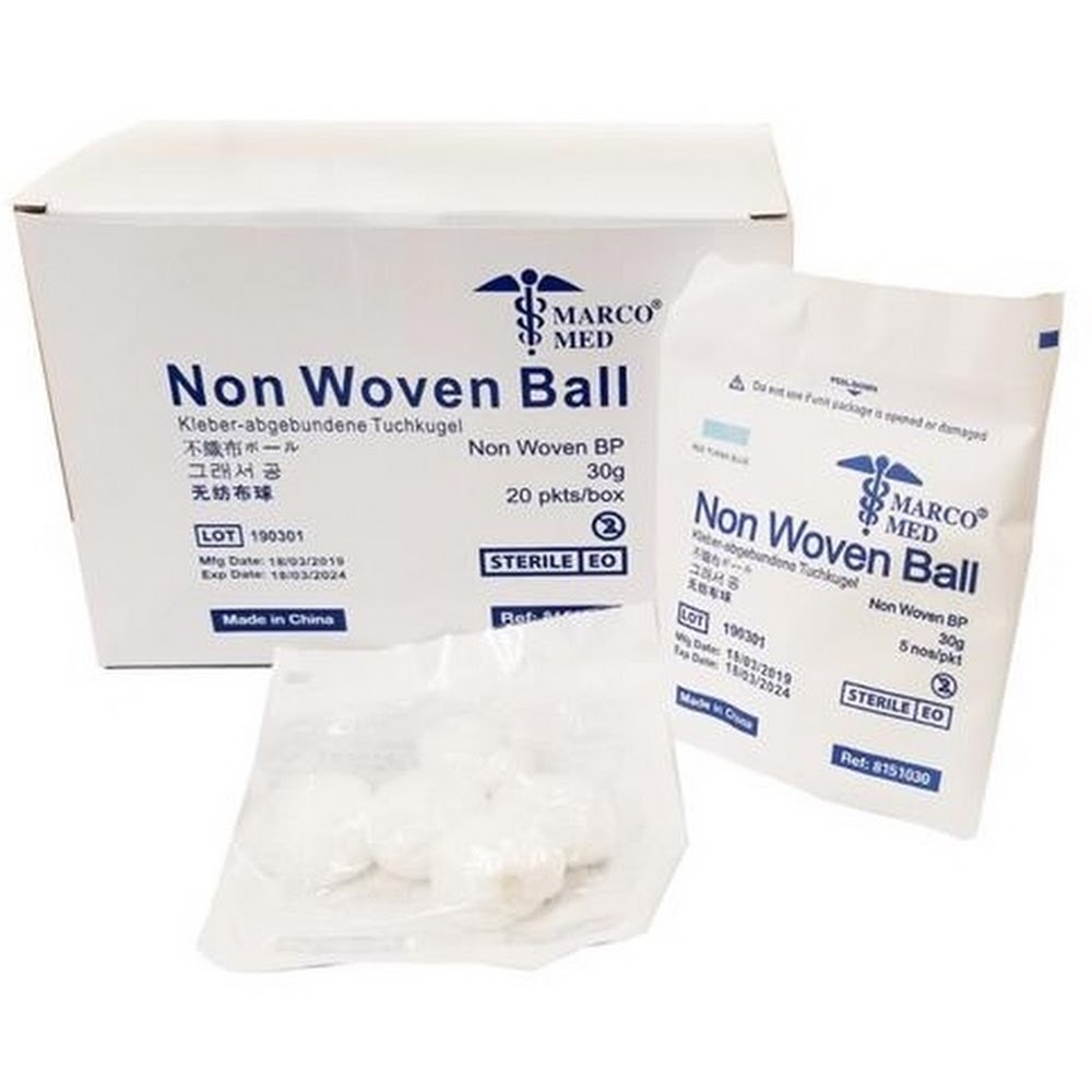 Non-Woven Gauze Balls 30g (Marco Med - Sterile Non-Wove
