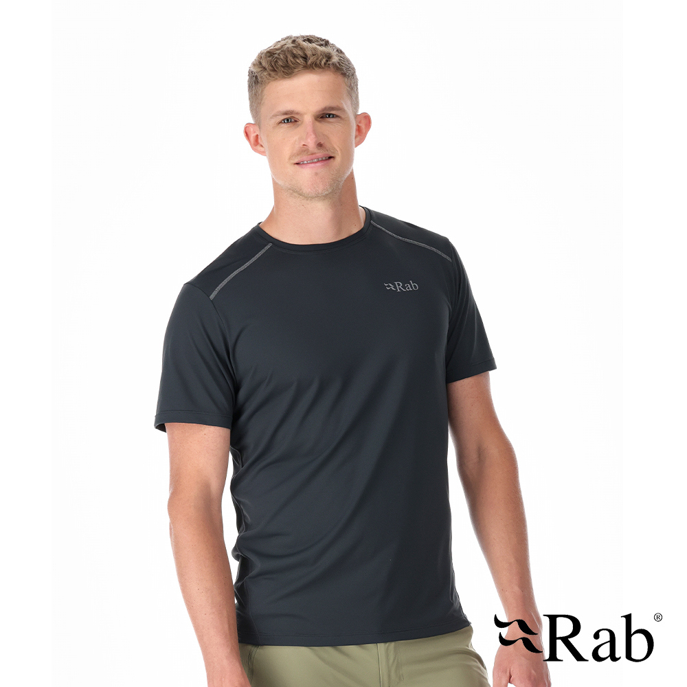 Rab Force Tee 男款 圓領短袖透氣排汗衣 鯨魚灰 QBL-05-BEL