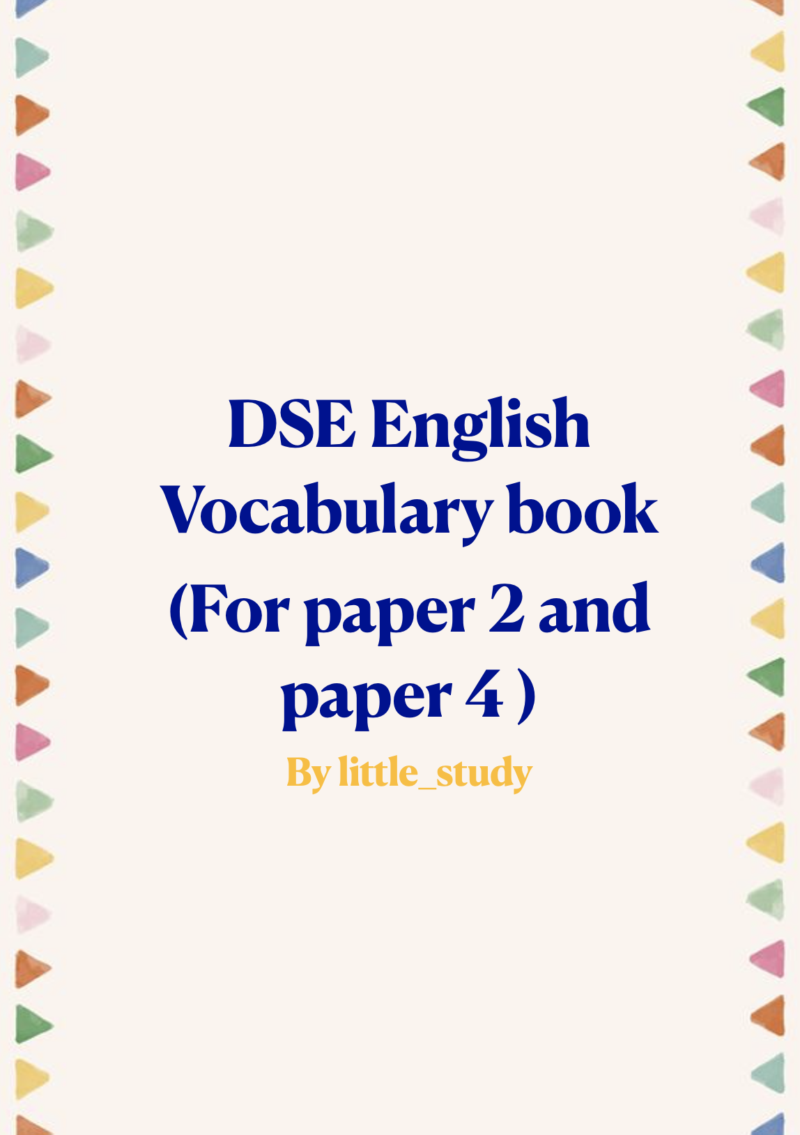 DSE Vocabulary Book (For Paper 2 and Paper 4)-NoteSity