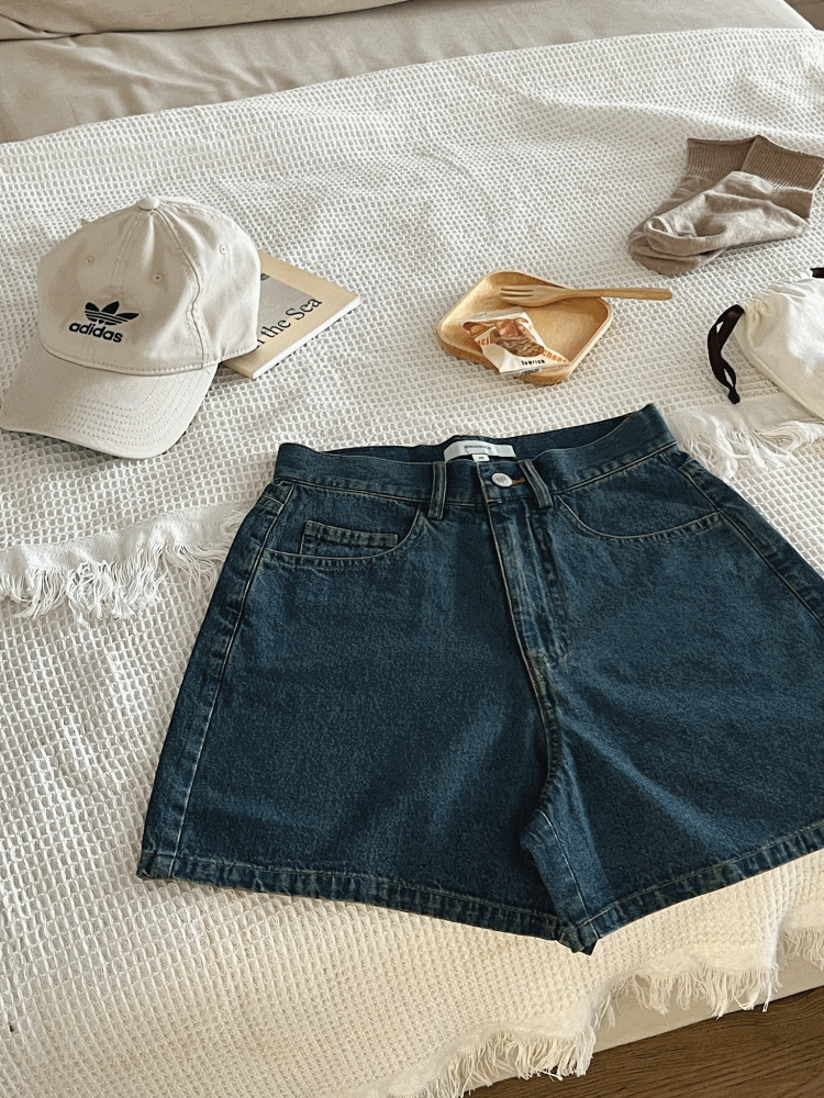 Soft High Waist Denim Shorts