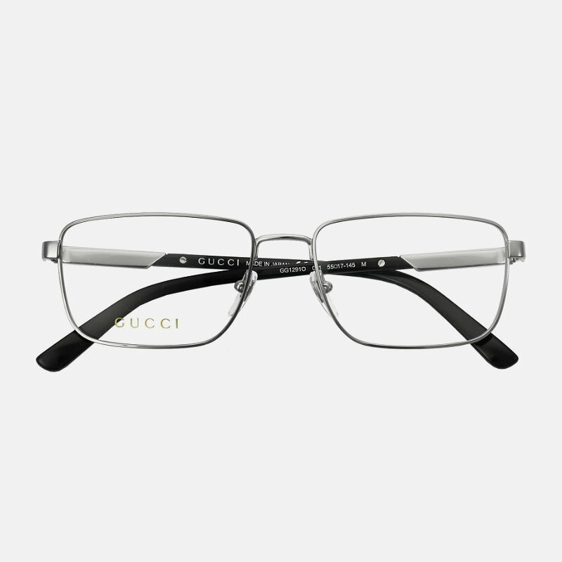 GUCCI男士系列 商務斯文銀色方形眼鏡框 GG1291O｜幸子眼鏡
