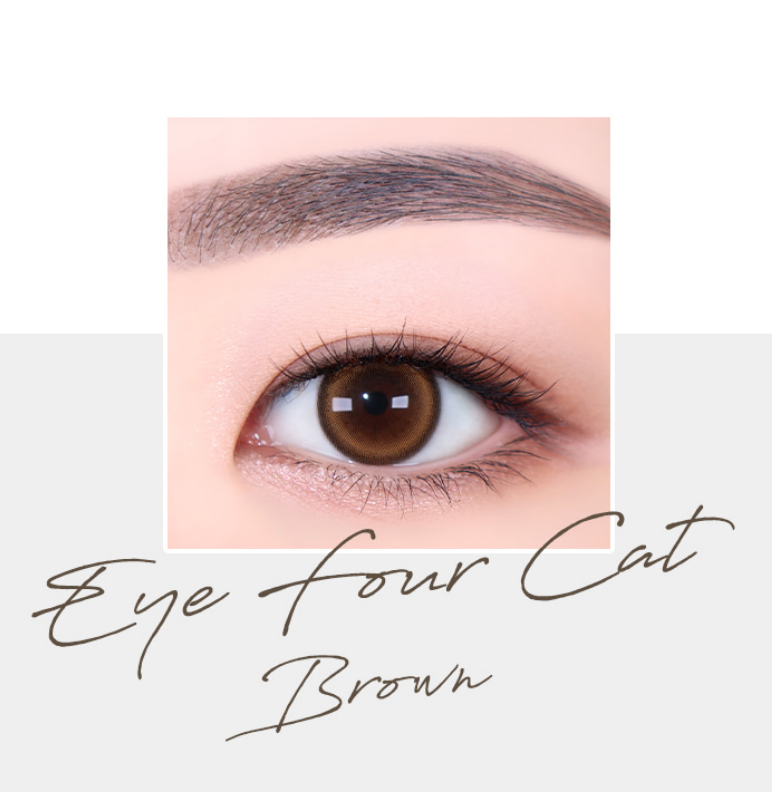 Lensme Eye Four Cat Brown 月拋彩妝隱形眼鏡｜每盒2片