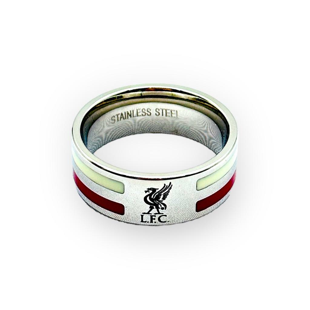 利物浦紅白間黑LFC會徽戒指