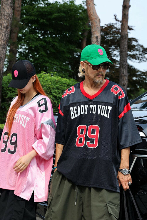 Vault 89緞面網眼短袖T恤