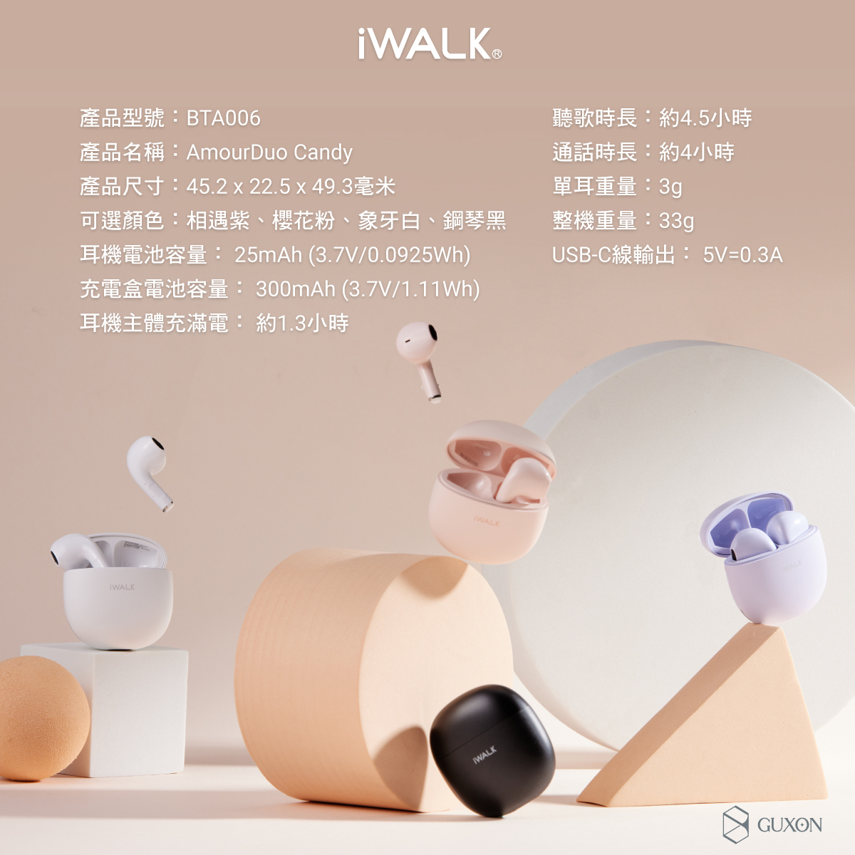 iWALK 鵝鑾石 藍牙耳機｜iWALK台灣總代理｜GUXON古尚線上商城