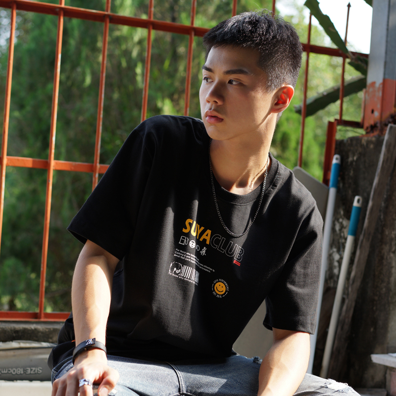 RETOP SUYA台灣製馬力熊條碼厚磅純棉T 黑| RETOP原創潮流服飾品牌