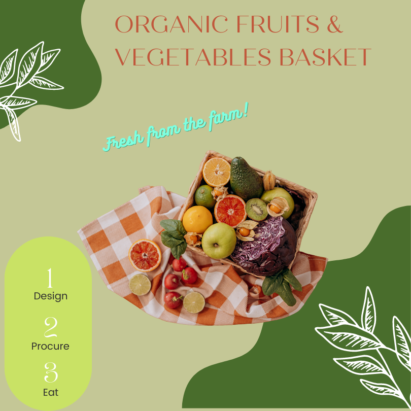 Organic Fruit and Vegetable Basket