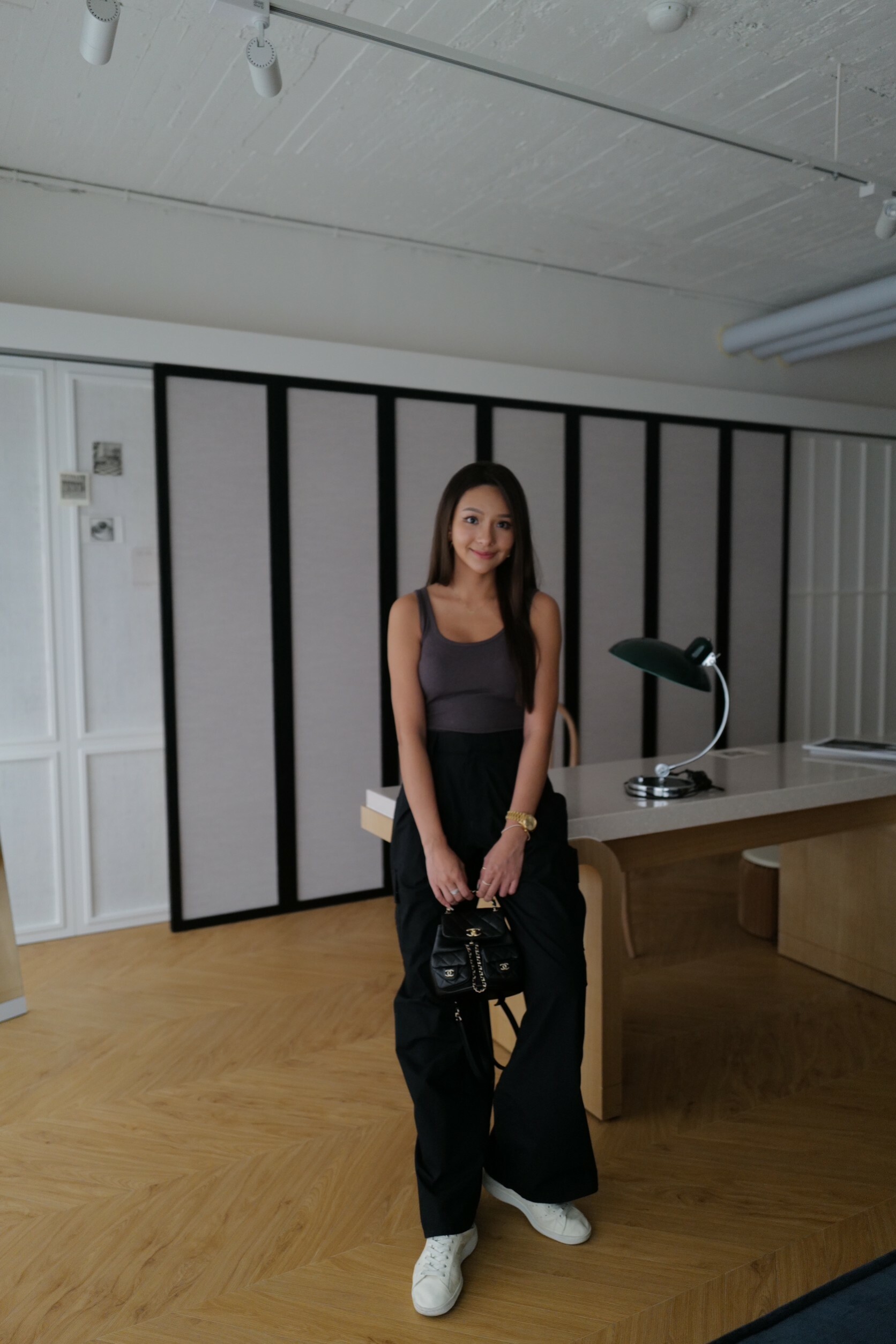 Abby daily tank 小挖背螺紋背心（灰）