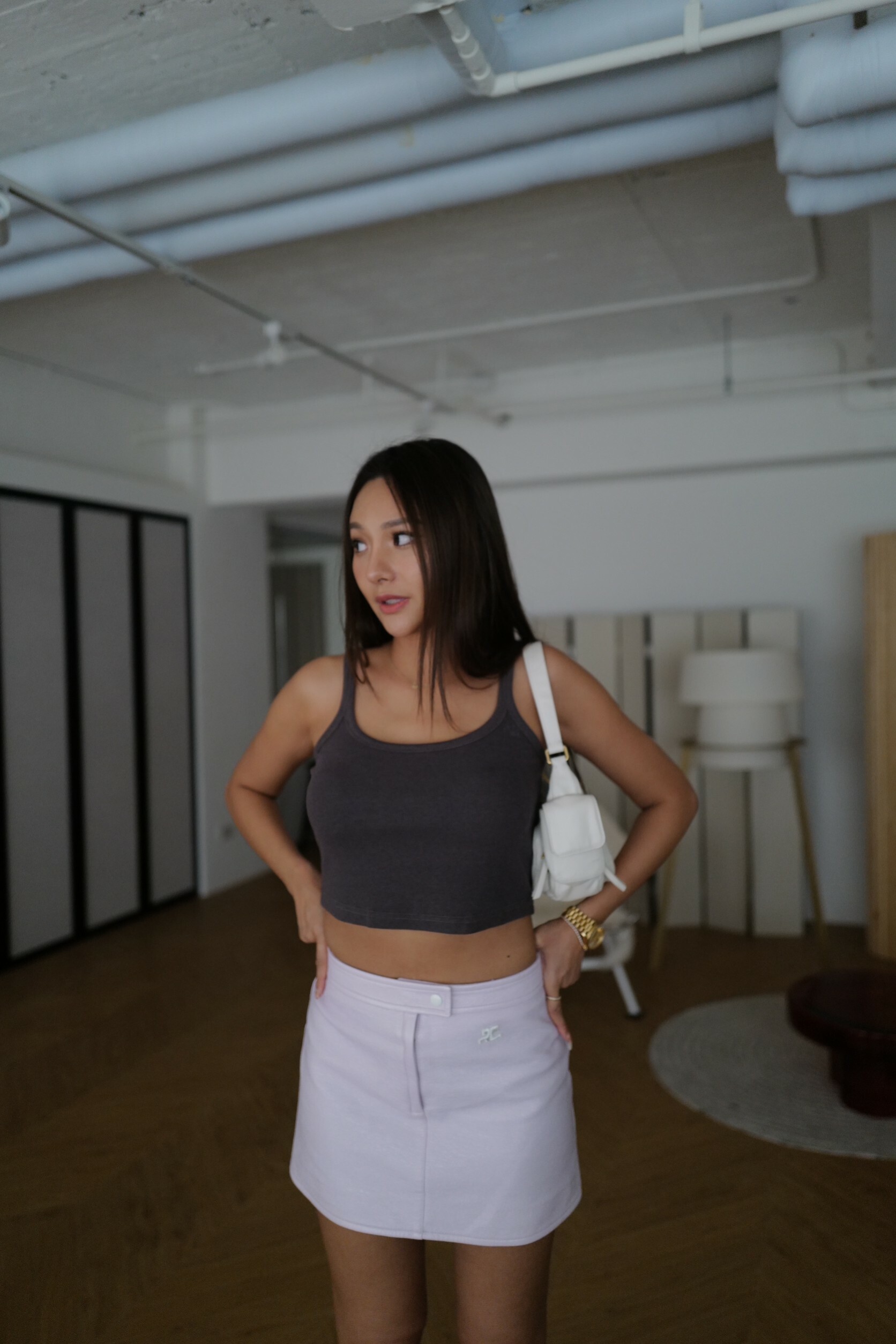 Phoebe tank 短版背心（灰）