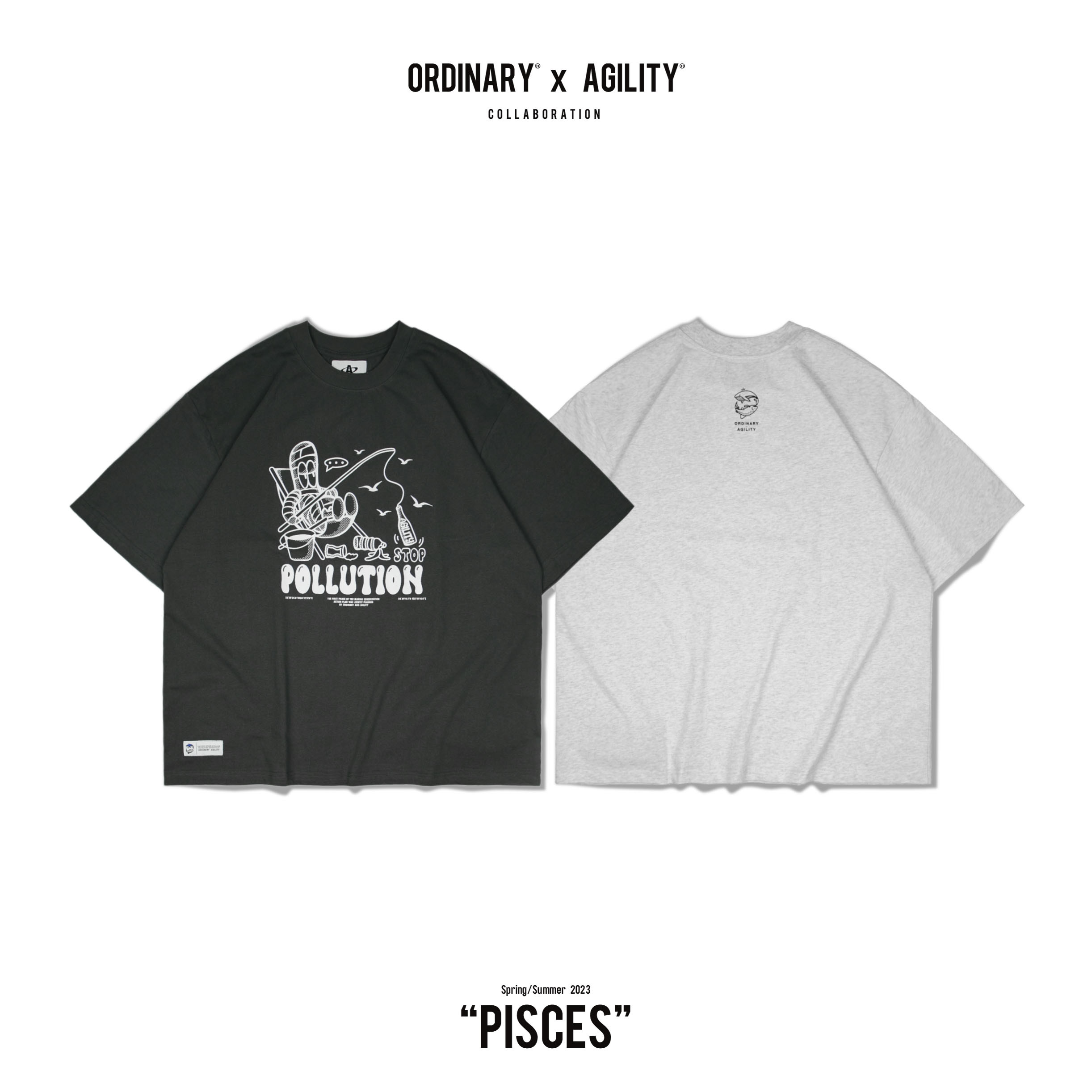 ORDINARY x AGILITY FISHING SLOGAN TEE