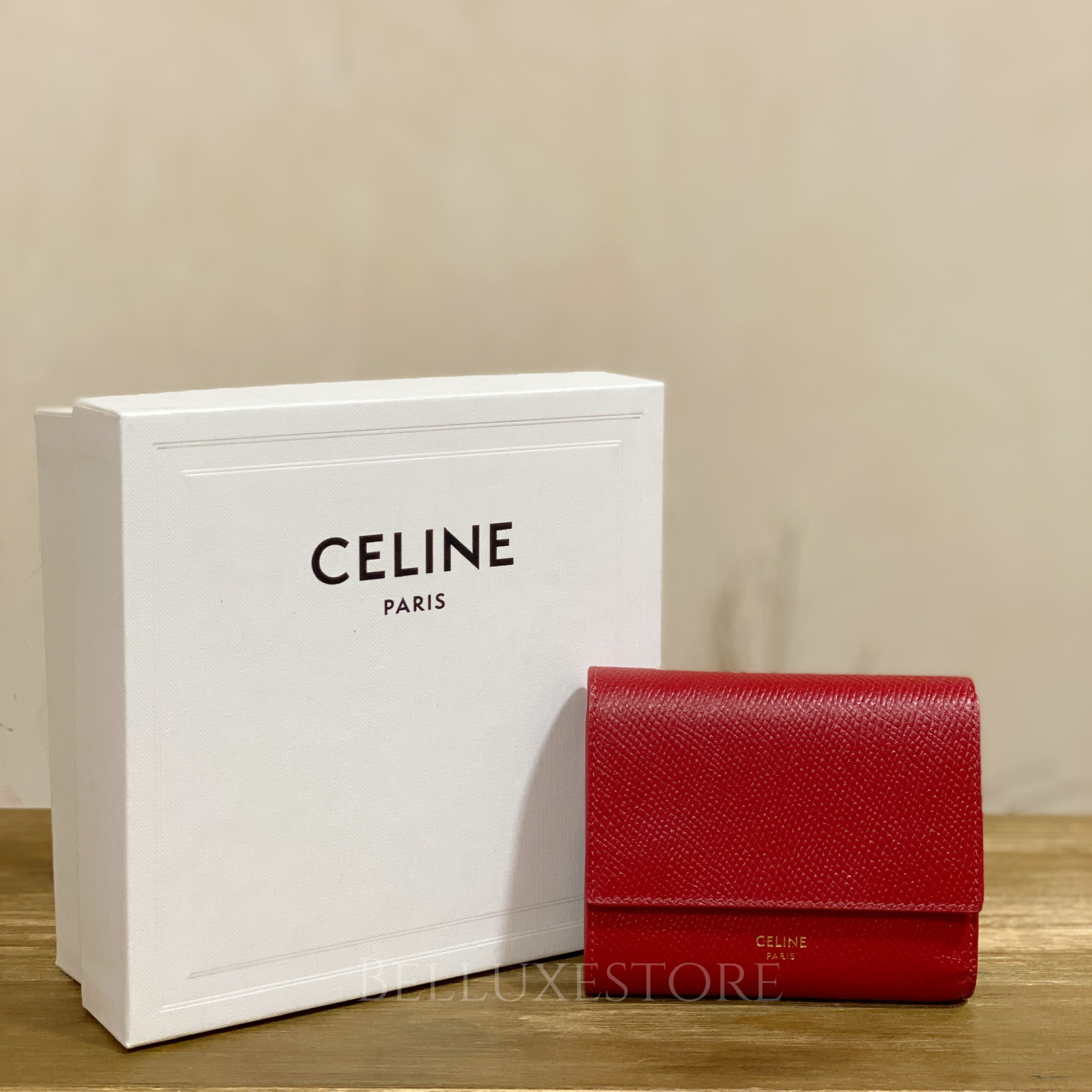 Celine trifold wallet pink
