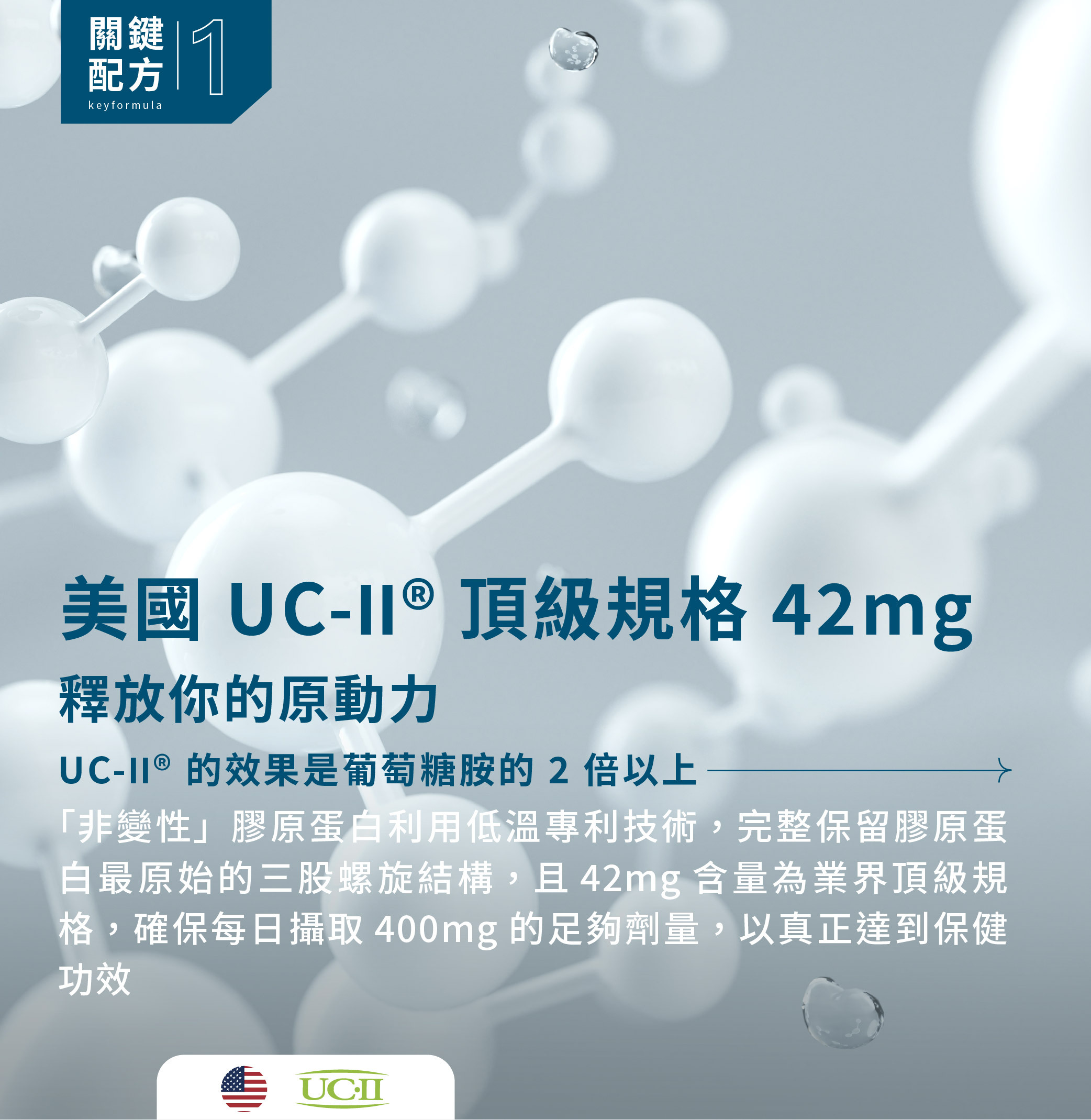 美國專利UC2(二型膠原蛋白) - VITABOX® 關鍵專科