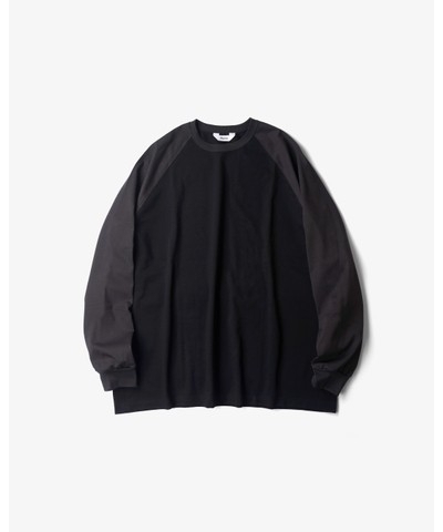 Name. - RAGLAN SLEEVE L/S BIG TEE / BLACK×CHARCOAL