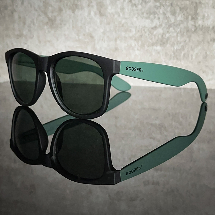 GOOSER 暗黑ⒷLACK / 偏光太陽眼鏡-單支(綠黑/全黑)
