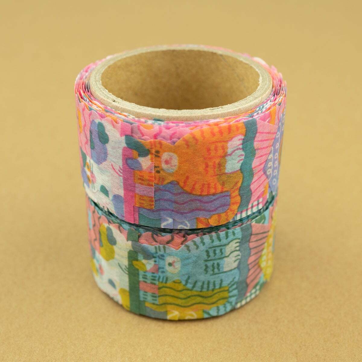 AIUEO｜Katanuki Cat Tower 紙膠帶