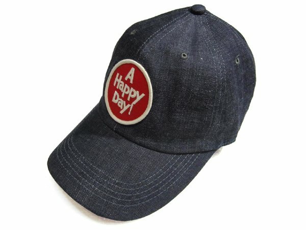 UES UES ウエス 82DC A HAPPY DAY ワッペン デニム ベースボールキャップ CAP 帽子