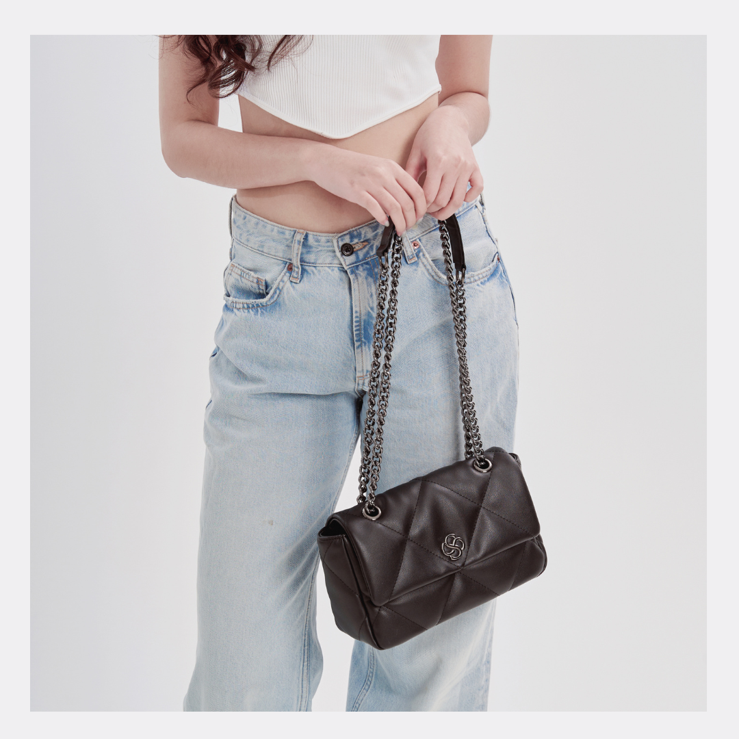 STEVANIE - Alyssa 黑色鏈條包 (大款)