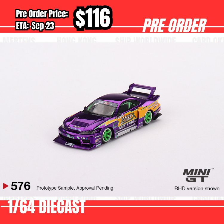 Pre Order-$116 Mini GT #576 Nissan S15 SILVIA LB-Super