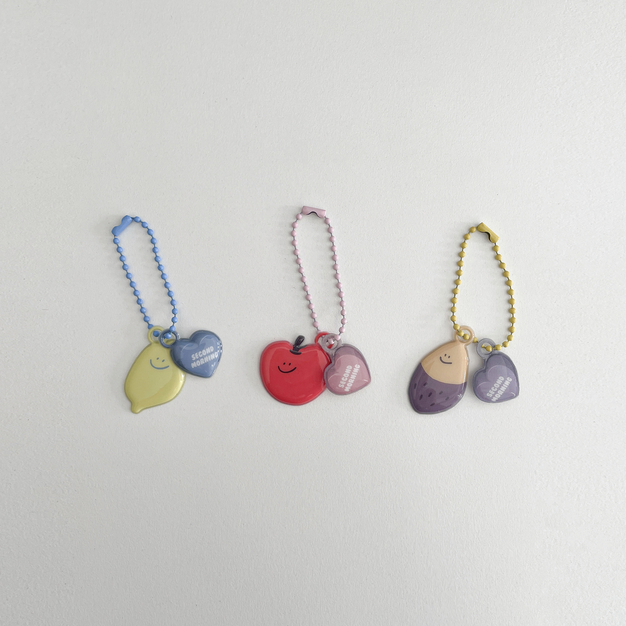 SECOND MORNING Semo Soft Keyring 檸檬/蘋果/蕃薯鎖匙扣