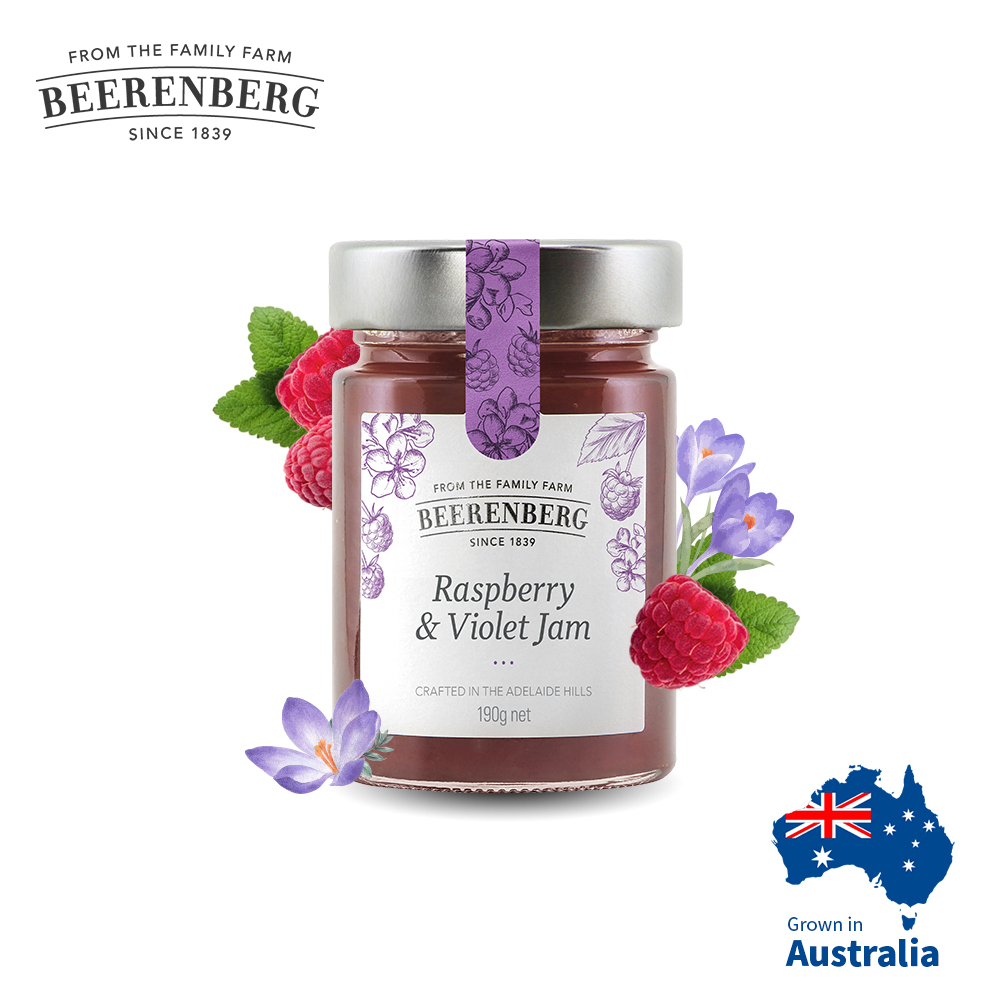 澳洲 Beerenberg 覆盆莓紫羅蘭風味果醬 190g Raspberry & Viloet Jam