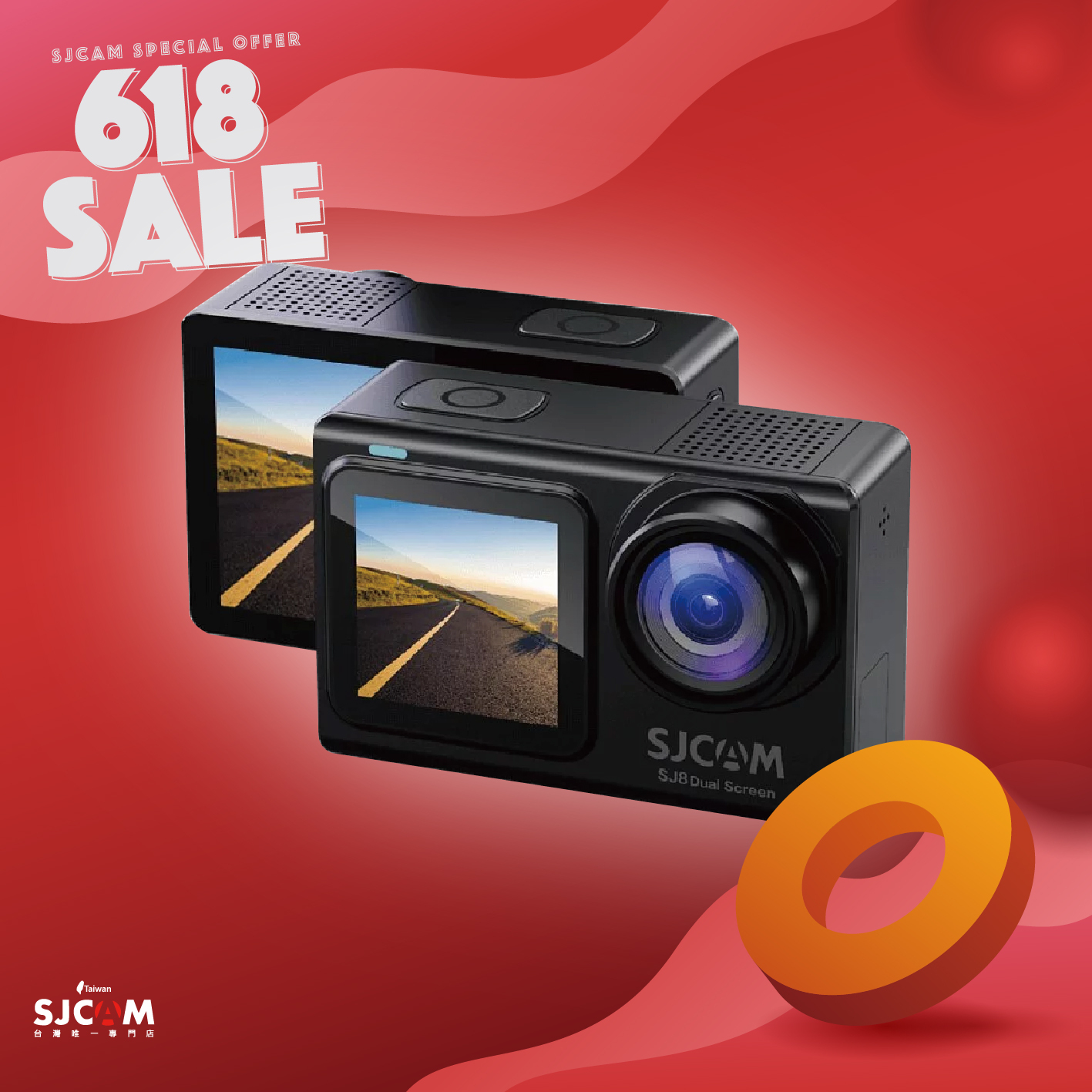 【SJCAM 台灣第一代理授權】SJCAM SJ8 Dual 4K高畫質 夜間拍攝 前後螢幕 運動攝影機 行車