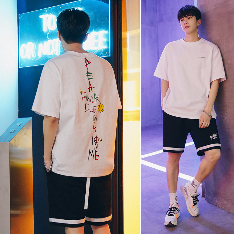 嘻哈微笑 寬鬆字母上衣 J685