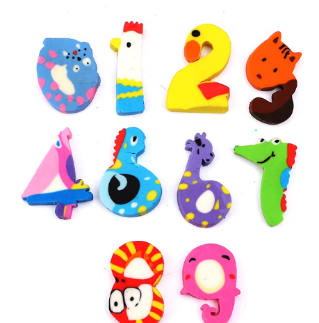 Animal Number Eraser (10 kinds in set)